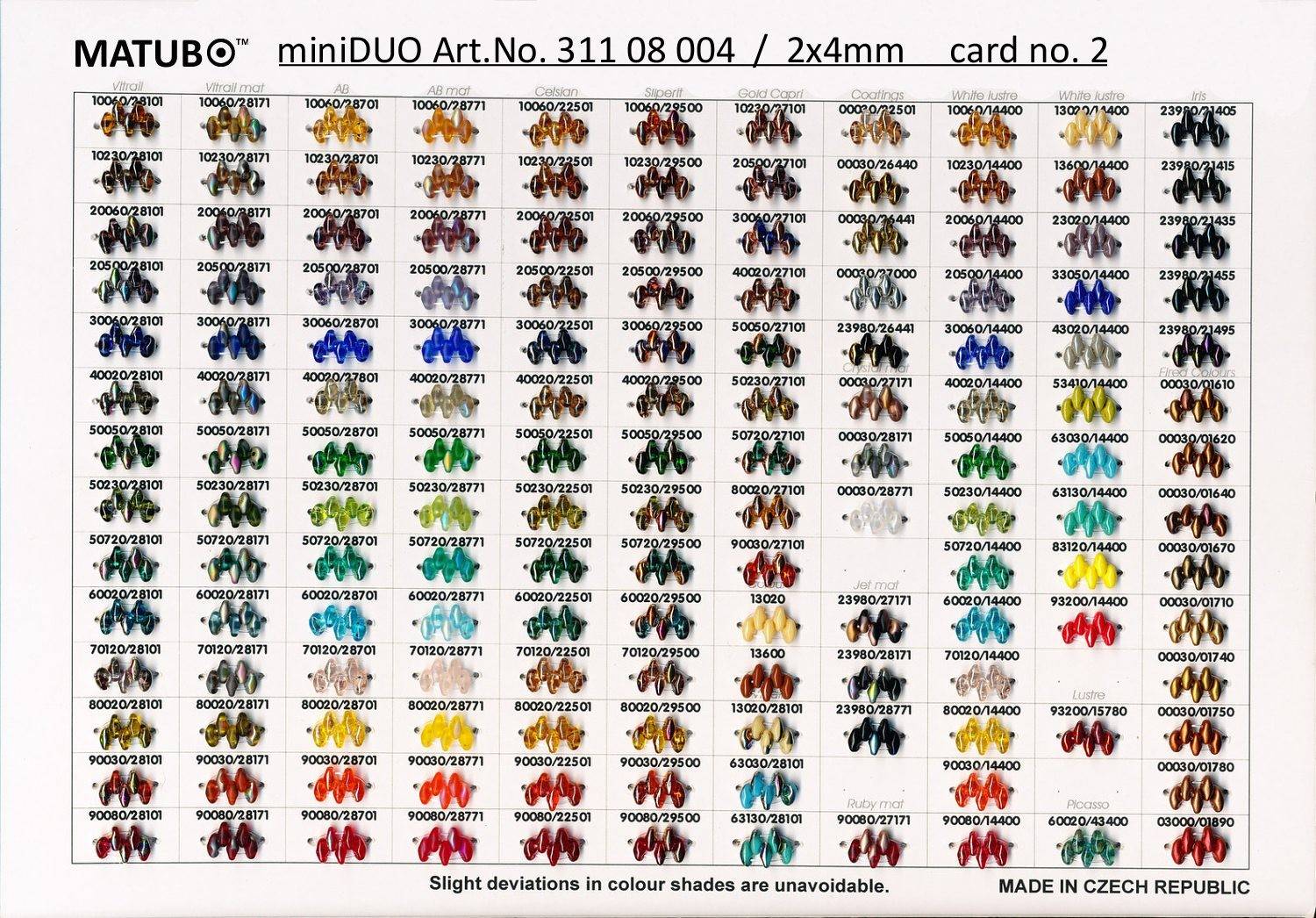 MATUBO MINIDUO™ pressed beads | Matubo