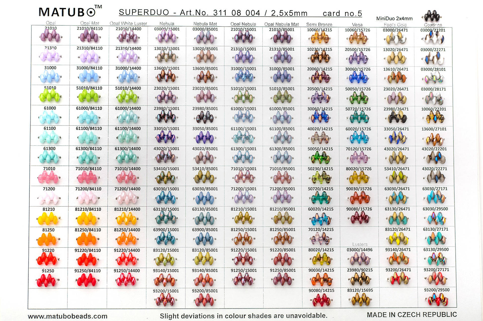 MATUBO SUPERDUO™ pressed beads | Matubo